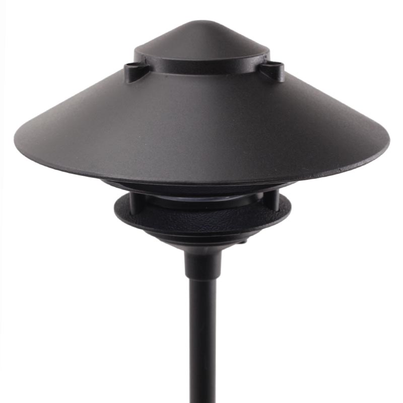 Large Canopy Aluminum 3 Tier Pagoda Light Post | AQLighting