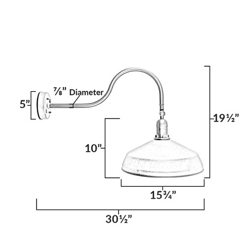 Dual Socket Outdoor Gooseneck Barn Lights | AQLighting