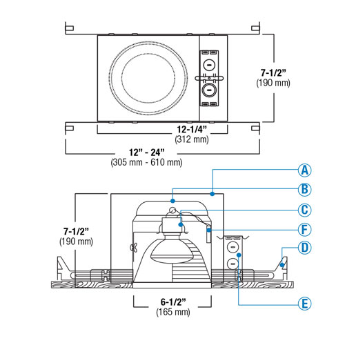 Commercial Grade IC Rated 6" New Work Can | AQLighting