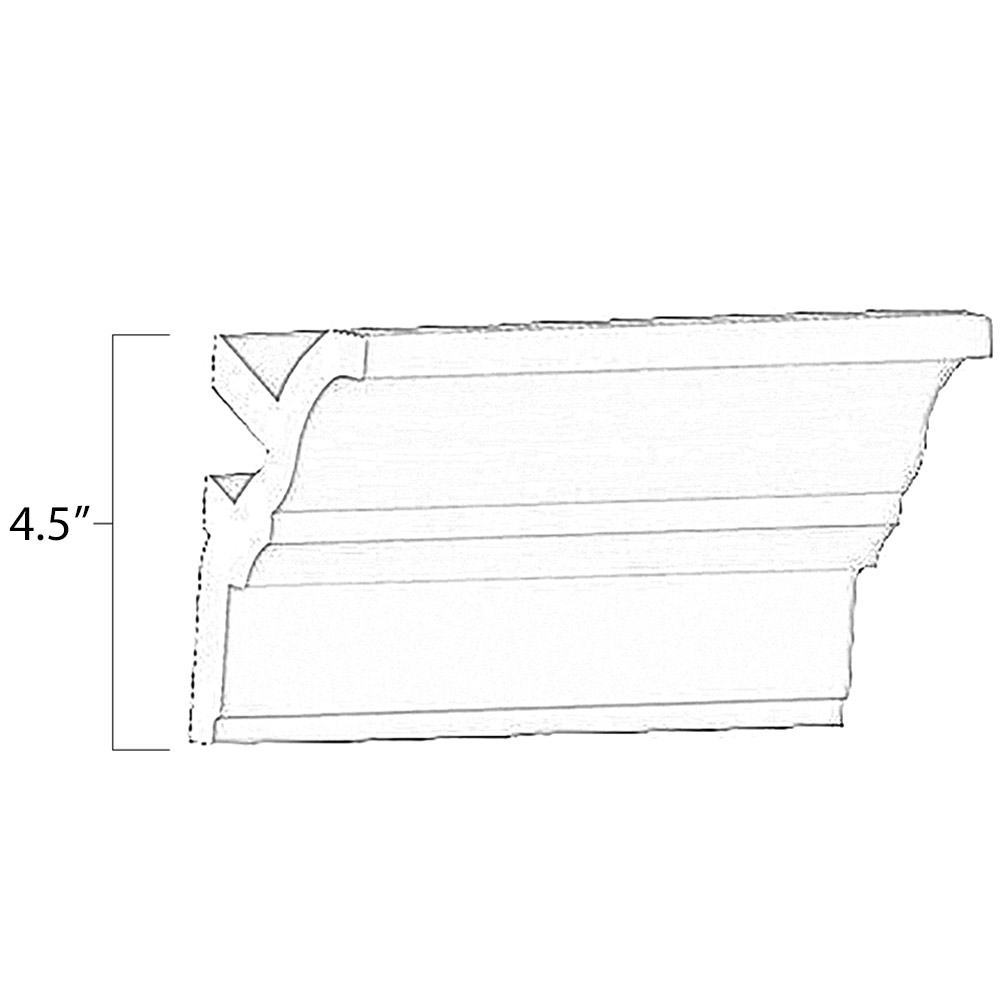 Fire Rated 4.5 Inch Foam Crown Molding | AQLighting