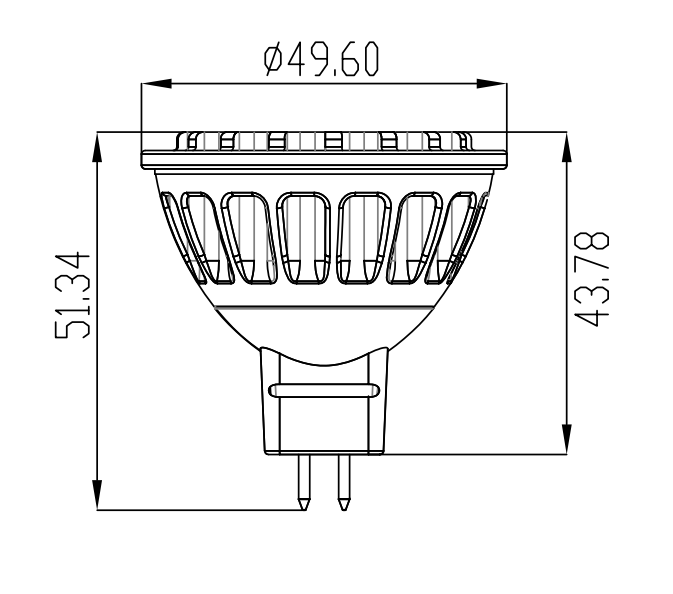 4w Wide Spot Warm White LED Light Bulb MR16 | AQLighting