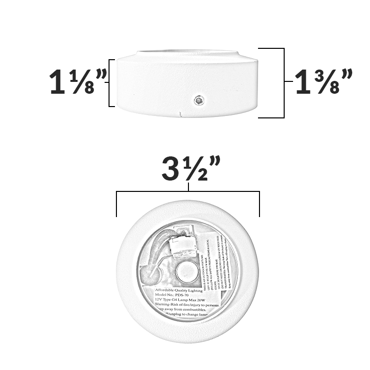 12V / 120V 3.5" Cast Brass Open Face Wall Light (PDS70) by AQLighting