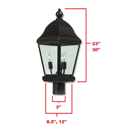 Early American Design Brass Post Light | AQLighting